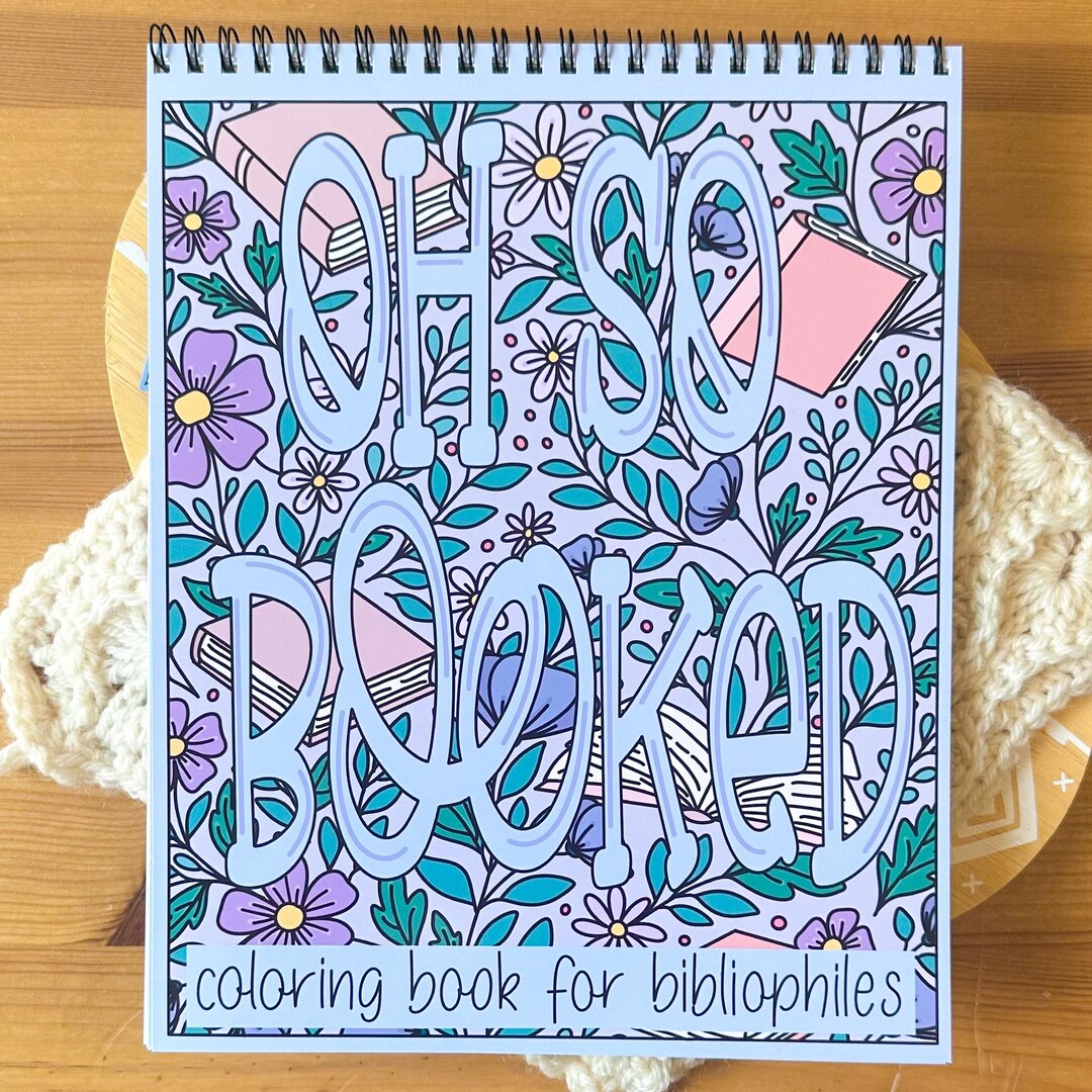 Oh so Booked Coloring Book - Adult Coloring Book - Original Hand Drawn ...