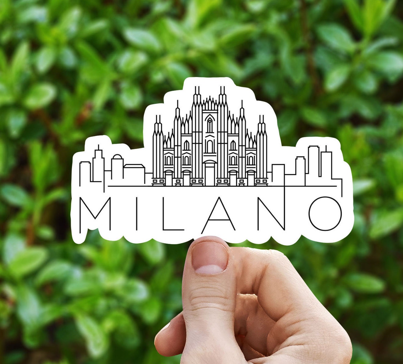 Milano Skyline Vinyl Sticker, Italy, Travel Stickers, Best Friend Gift ...