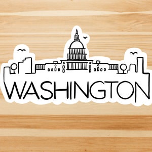 Washington Skyline Vinyl Sticker, Washington Dc,best Friend Gift ...