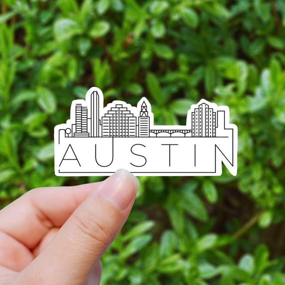 Austin Skyline Vinyl Sticker Texasbest Friend Gift Birthday - Etsy
