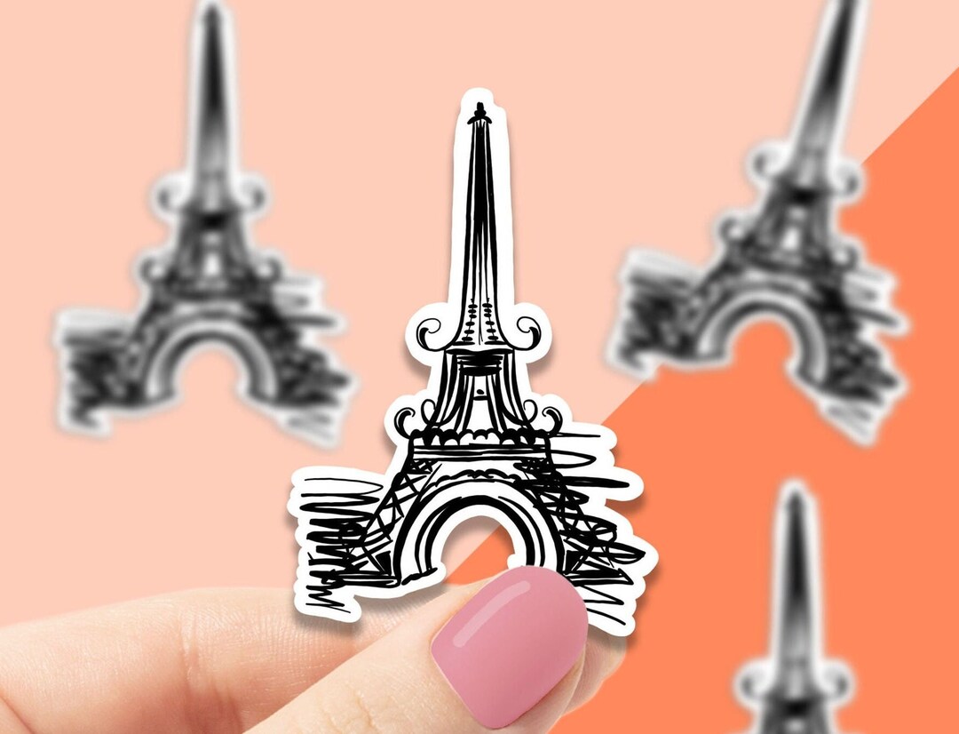 Eiffel Tower Sketch Vinyl Sticker, Paris, Best Friend Gift, Travel ...