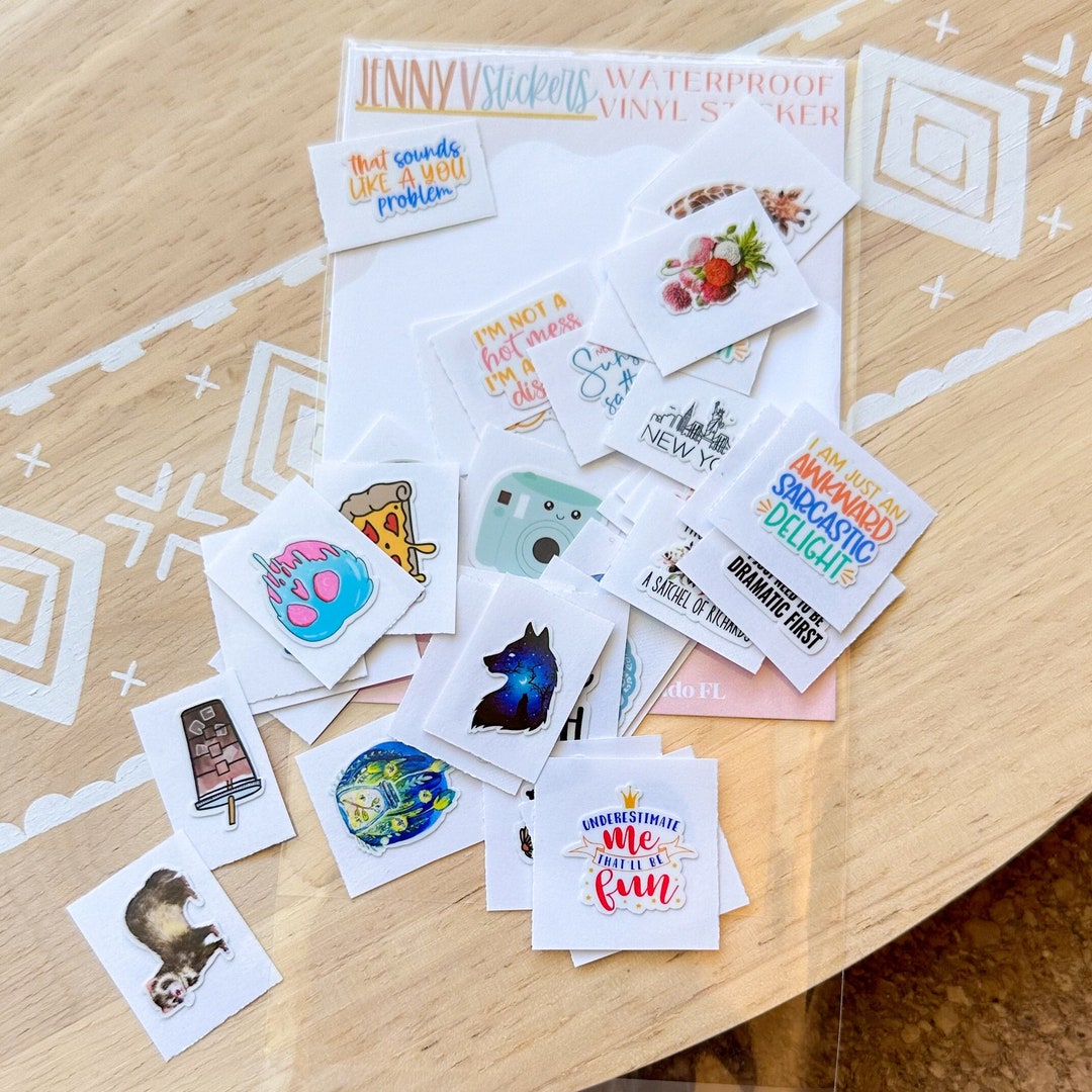 Confetti Sticker Pack, 30 .75inch Stickers, Pack of Stickers, Mini ...