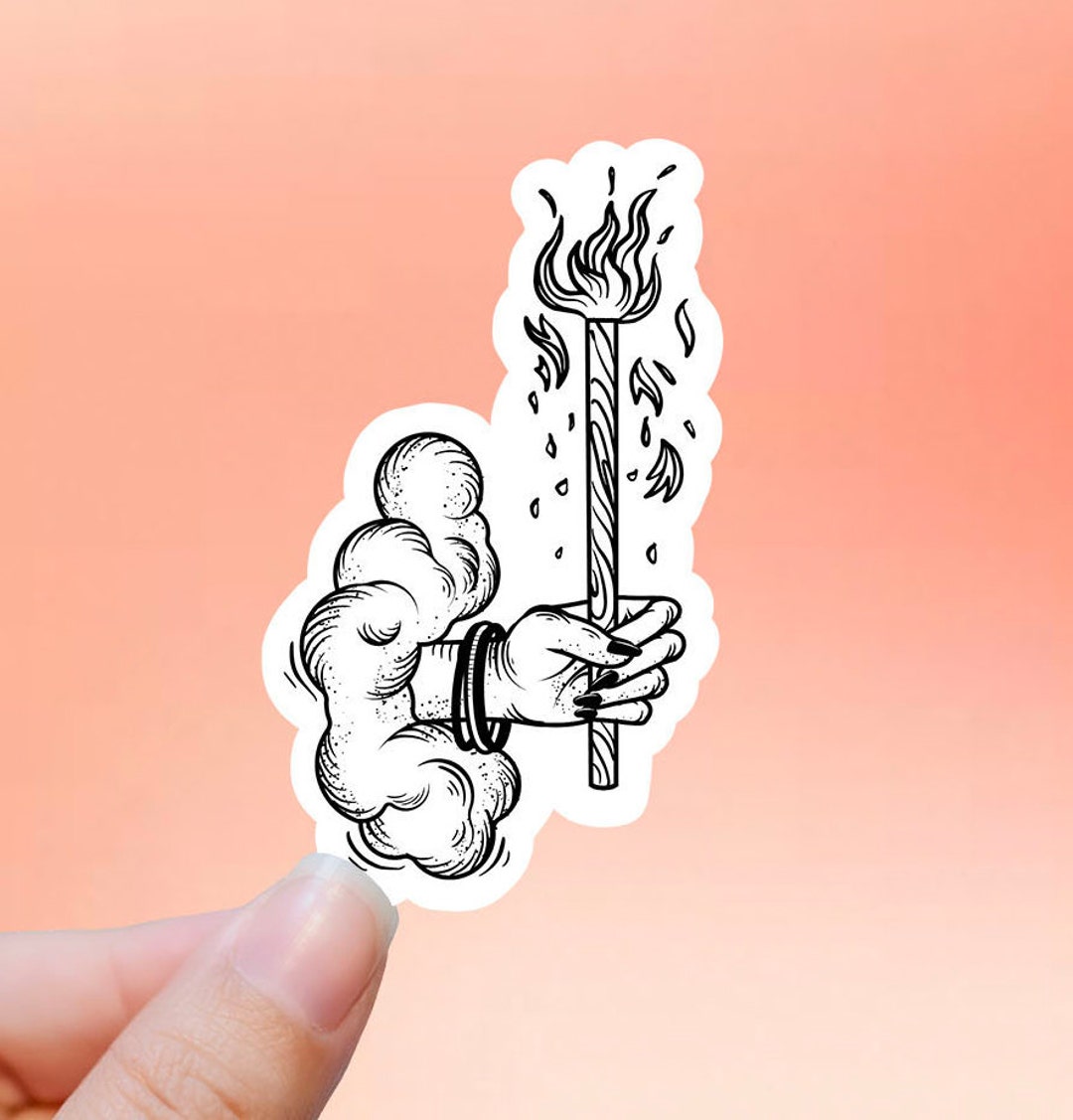 Carry the Torch Vinyl Sticker, Best Friend Gift, Book Decals, , Laptop ...