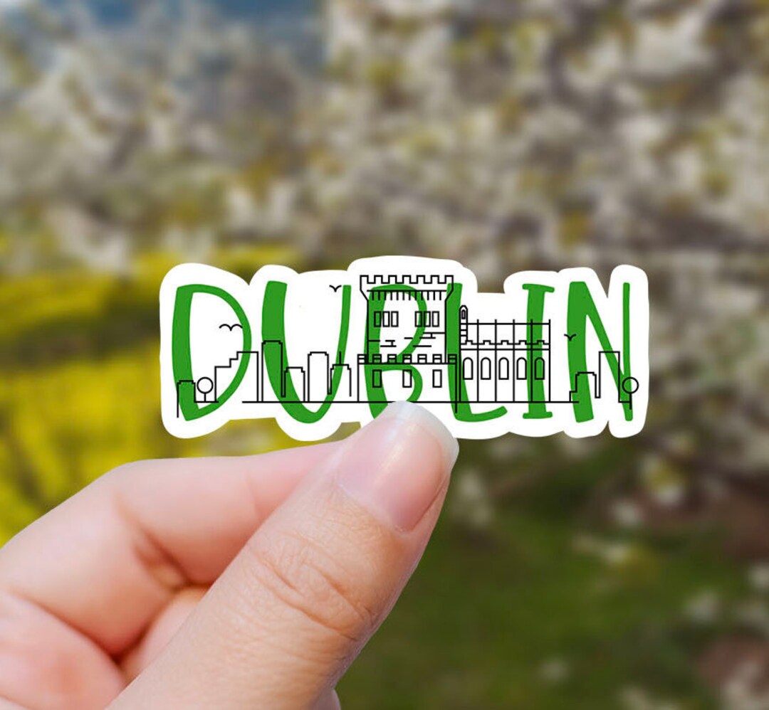 Colorful Dublin Skyline Vinyl Sticker, Ireland,best Friend Gift ...