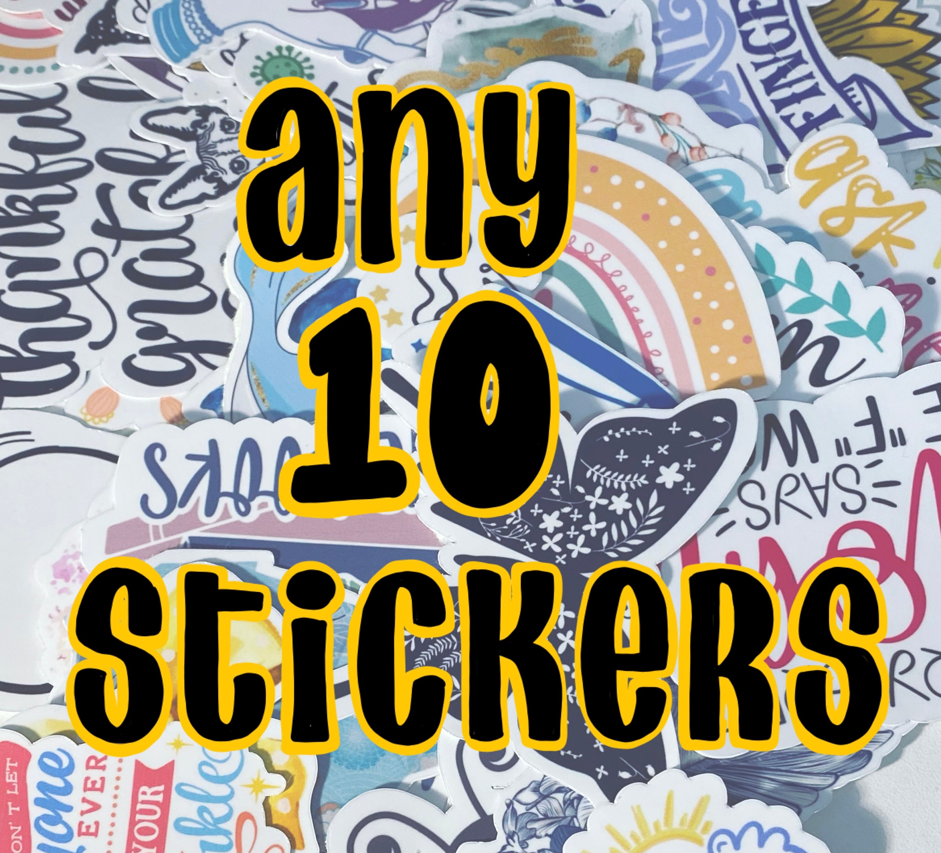 Any 10 Sticker Pack Sticker Pack Choose Any 10 Stickers - Etsy