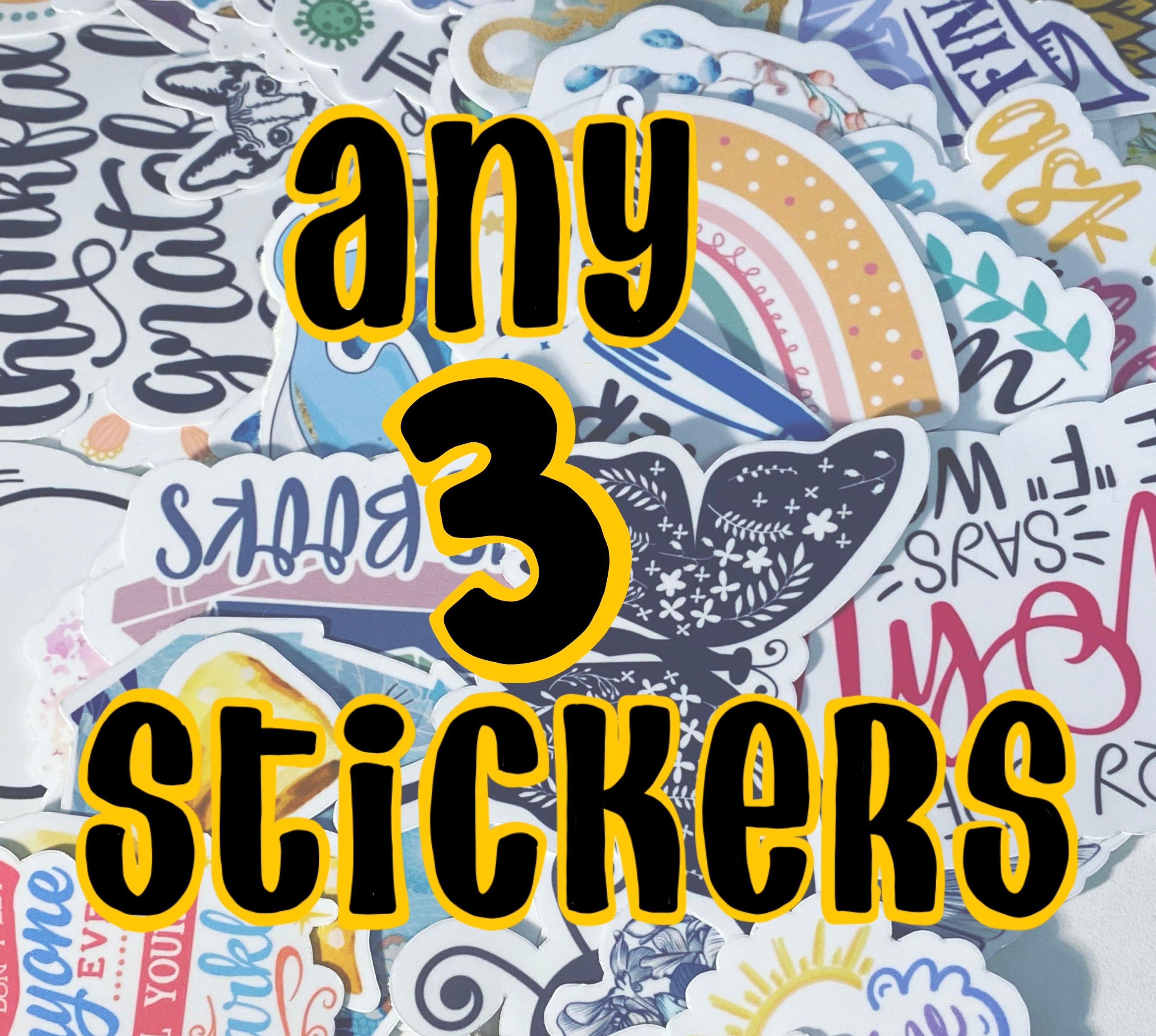Any 3 Sticker Pack Sticker Pack Choose Any 3 Stickers | Etsy