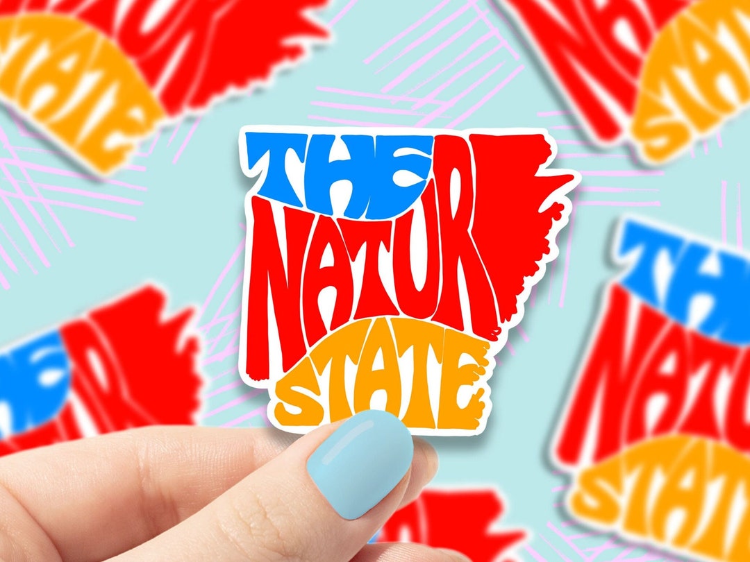 Arkansas State Outline Sticker, Waterproof State Sticker, Travel ...