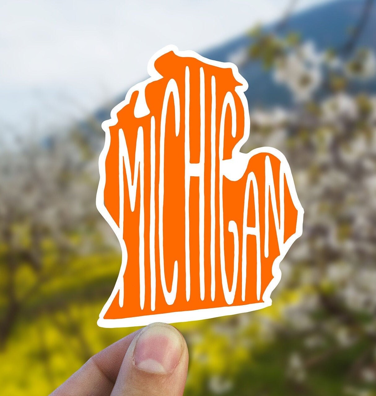 Minimal Michigan state vinyl sticker custom stickers | Etsy