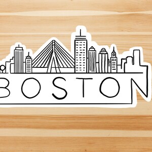 Boston Skyline Vinyl Sticker, Massachusetts,best Friend Gift, Birthday ...