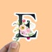Spring Flower Letter A Vinyl Sticker, Monogram, Best Friend Gift ...