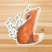 Watercolor Fox Vinyl Sticker Fox Sticker Best Friend Gift - Etsy