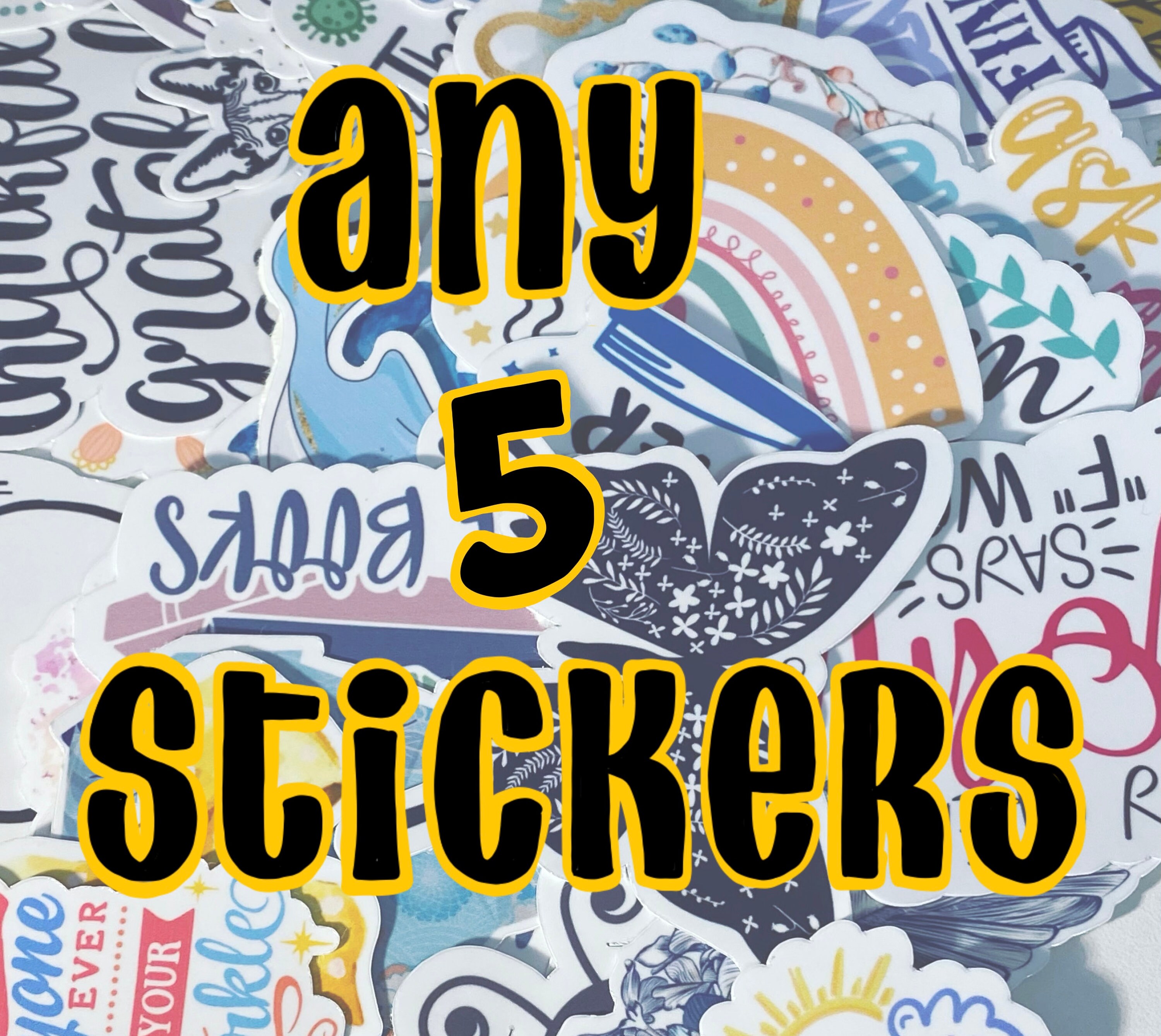 Any 5 Sticker Pack Sticker Pack Choose Any 5 Stickers | Etsy