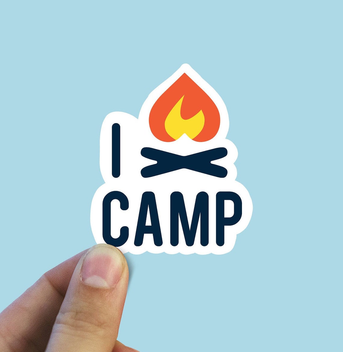 I Love to Camp Vinyl Sticker Camping Sticker Camp Fire - Etsy