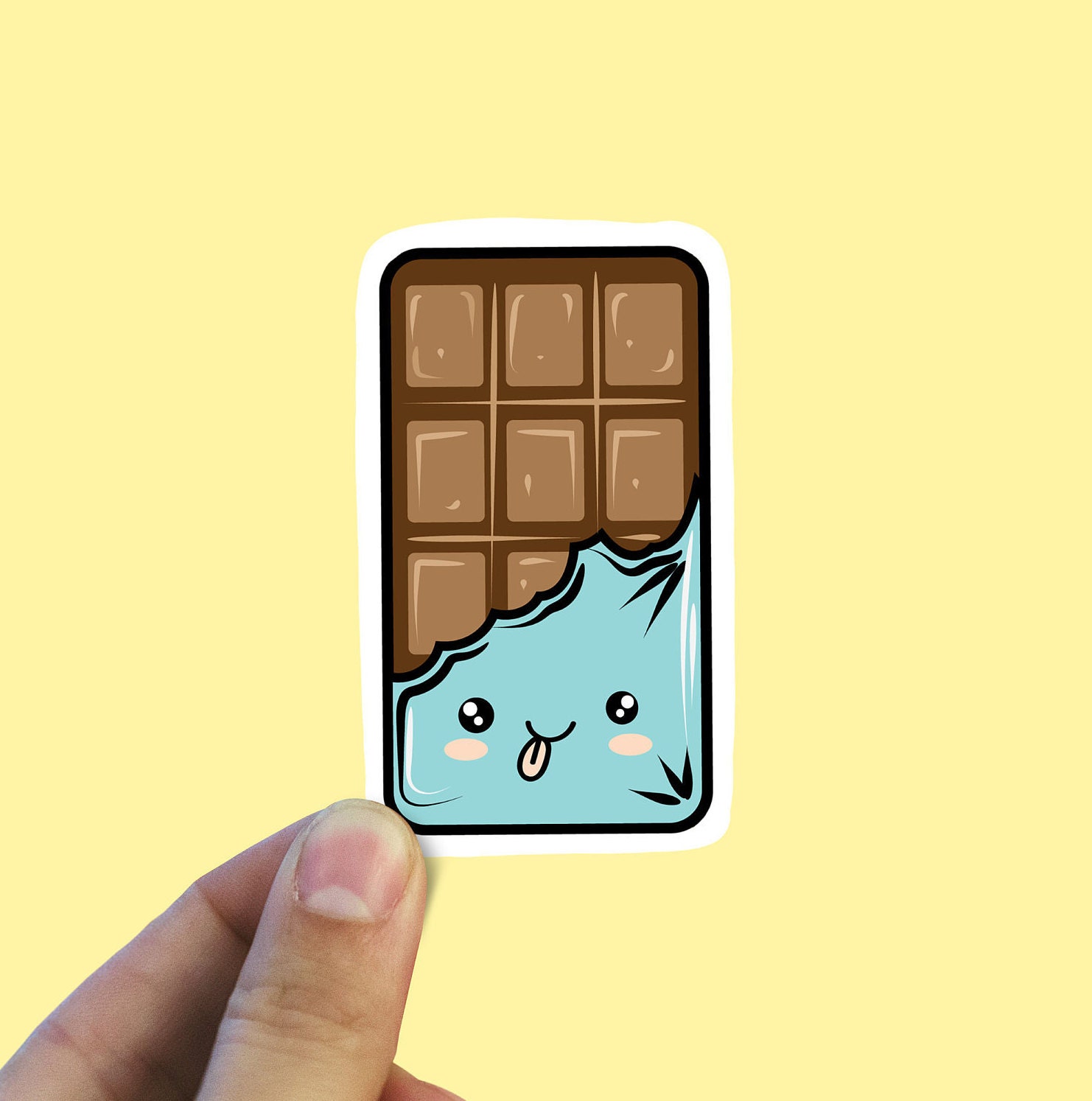 Cute Chocolate Bar Vinyl Sticker Cute Stickers Laptop - Etsy