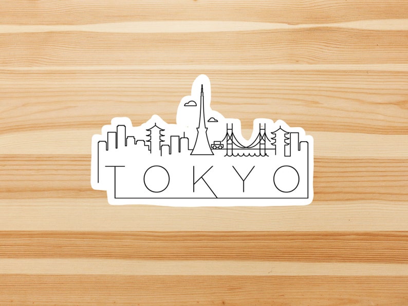 Tokyo Skyline Vinyl Sticker Japanbest Friend Gift Birthday - Etsy