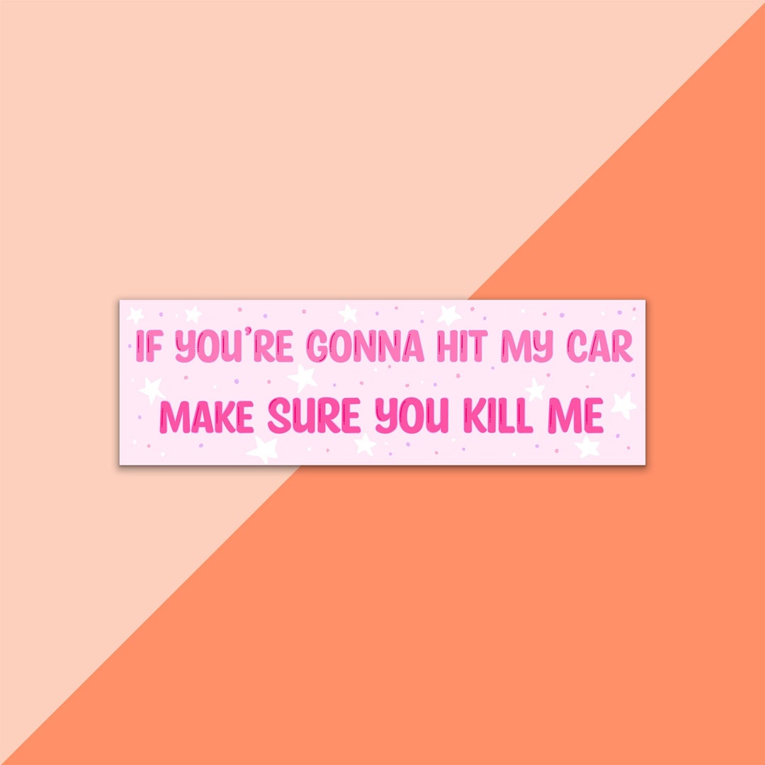 If You're Gonna Hit My Car Bumper Sticker and Magnet, Funny Bumper ...