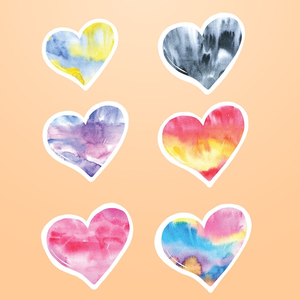 Small Heart Stickers - Etsy