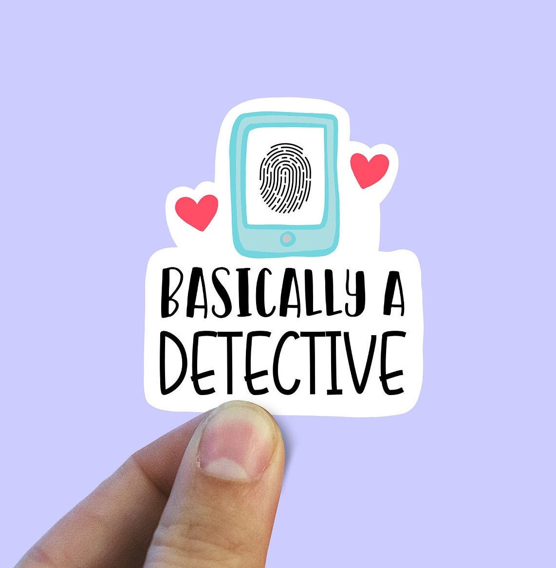 Basically a Detective Vinyl Sticker True Crime Stickers | Etsy
