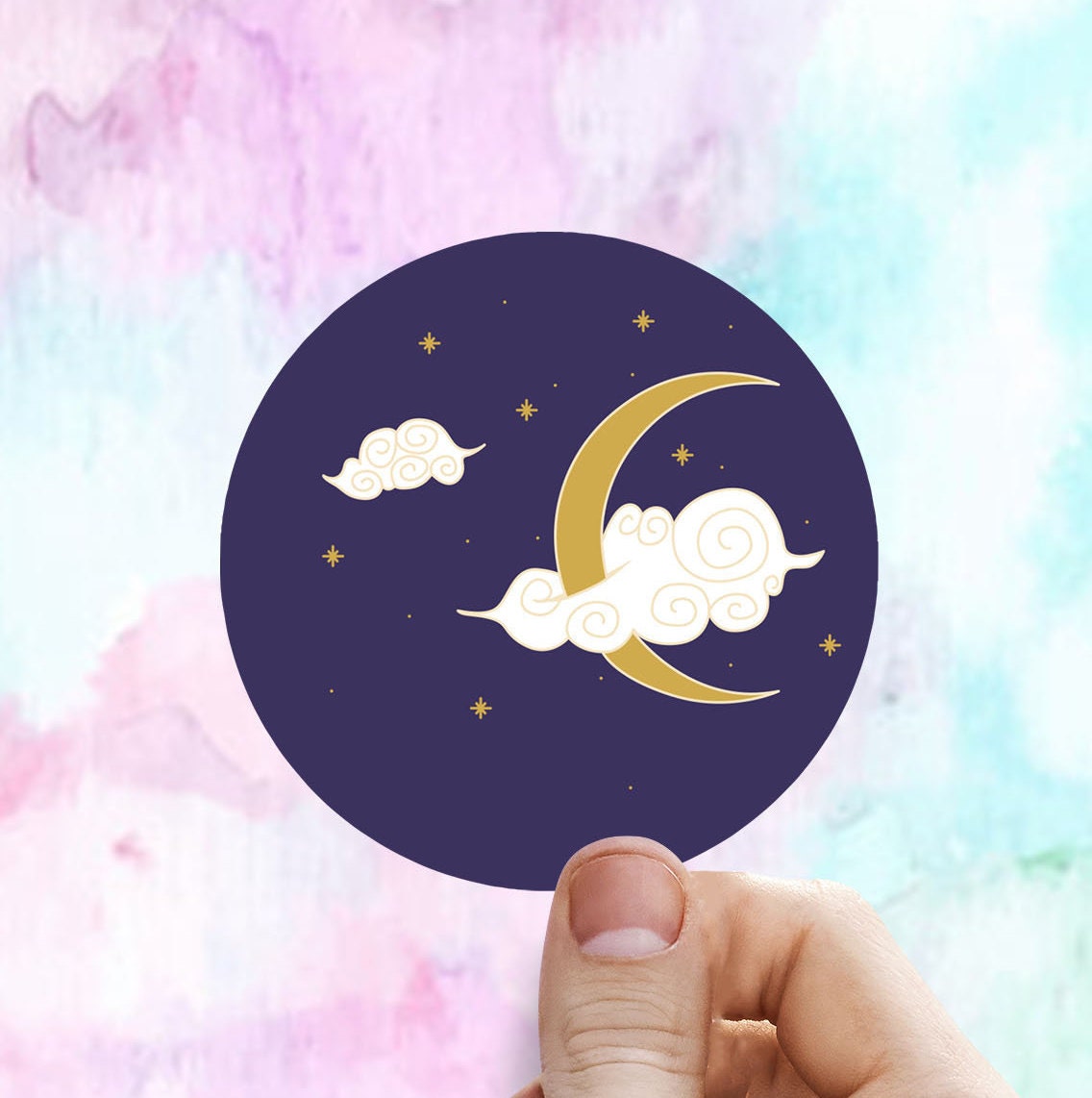 Laptop Decals & Skins Electronics & Accessories Vinyl Moon Sticker Moon ...