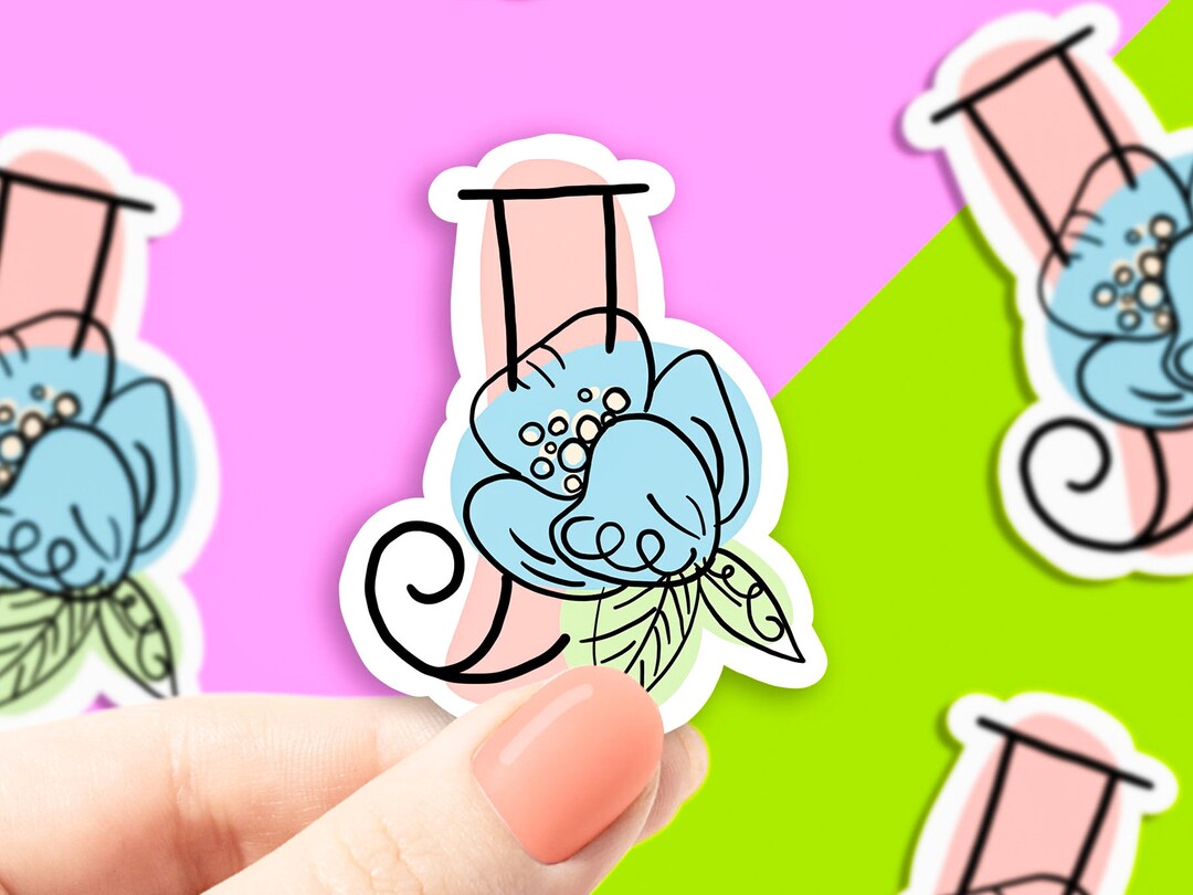 Sketch Lettered J Vinyl Sticker, Monogram, Best Friend Gift, Laptop ...