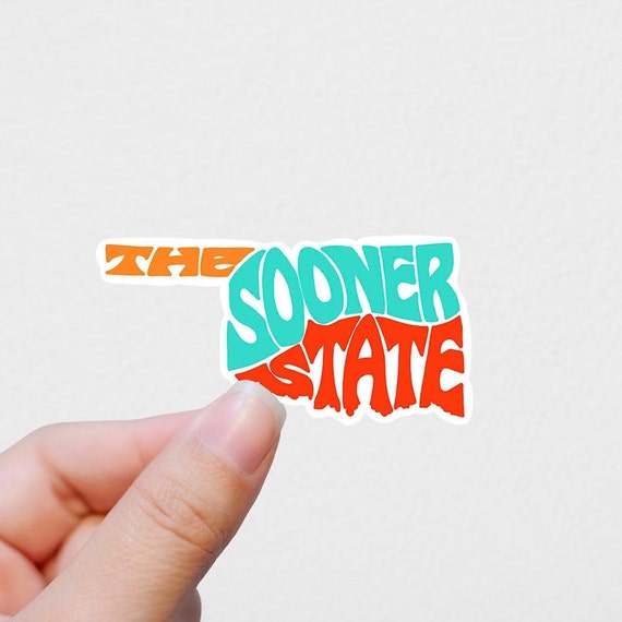 Oklahoma State Outline Sticker Oklahoma Waterproof State - Etsy