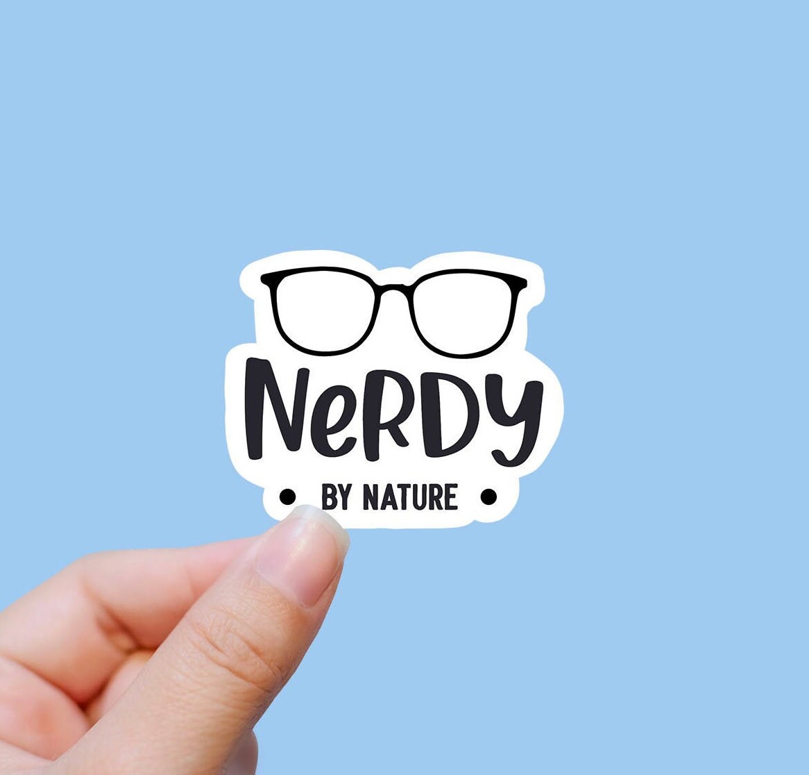 Nerdy by nature vinyl sticker nerdy gifts funny stickers | Etsy