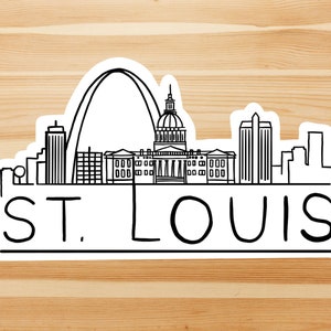 St. Louis Skyline Vinyl Sticker, Missouri,best Friend Gift, Birthday ...