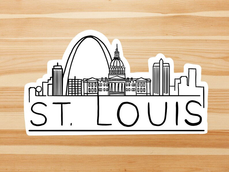 St. Louis Skyline Vinyl Sticker Missouribest Friend Gift | Etsy