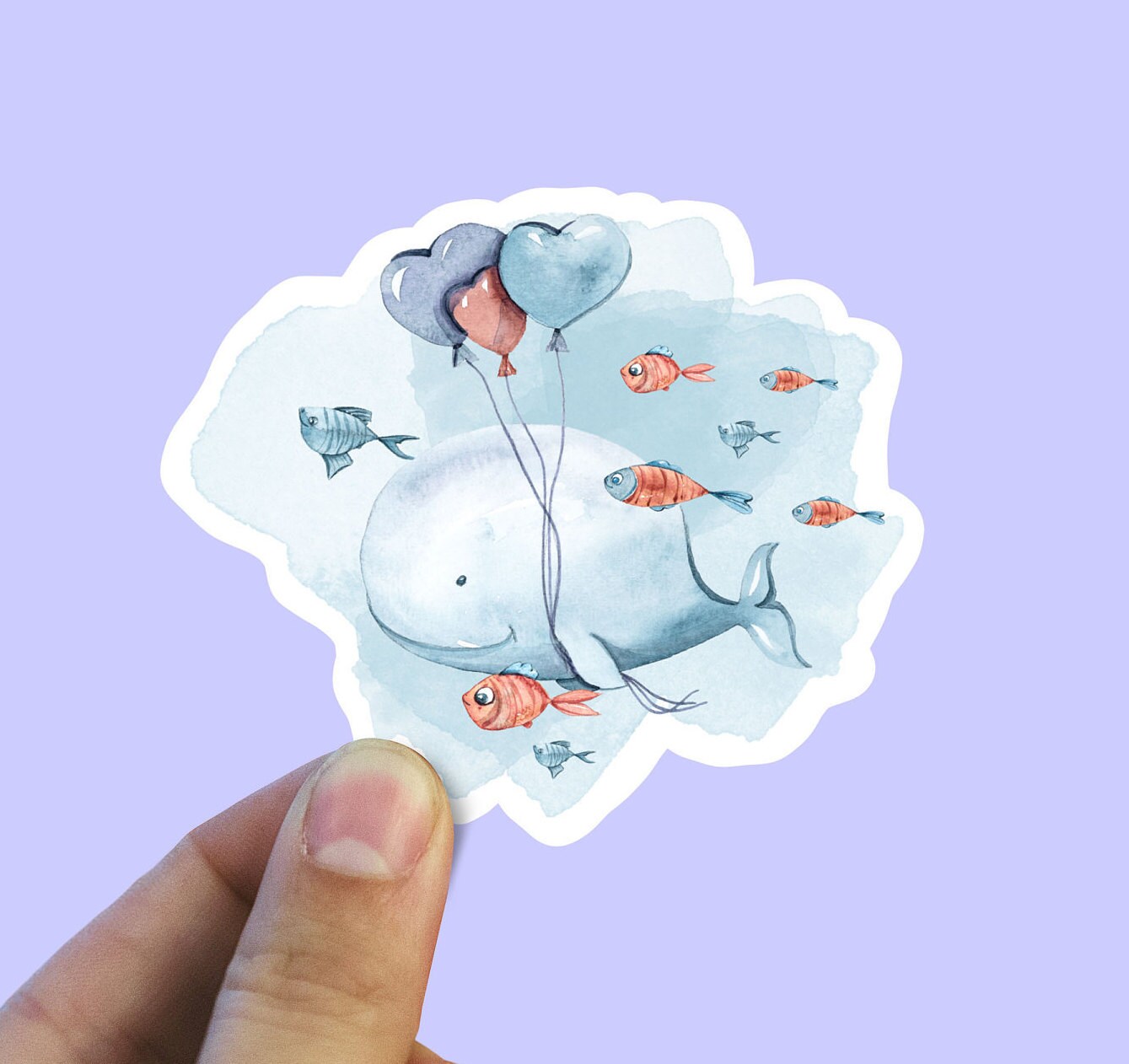 Laptop Decals & Skins Cute Stickers Decal kids stickers Be Happy Whale ...