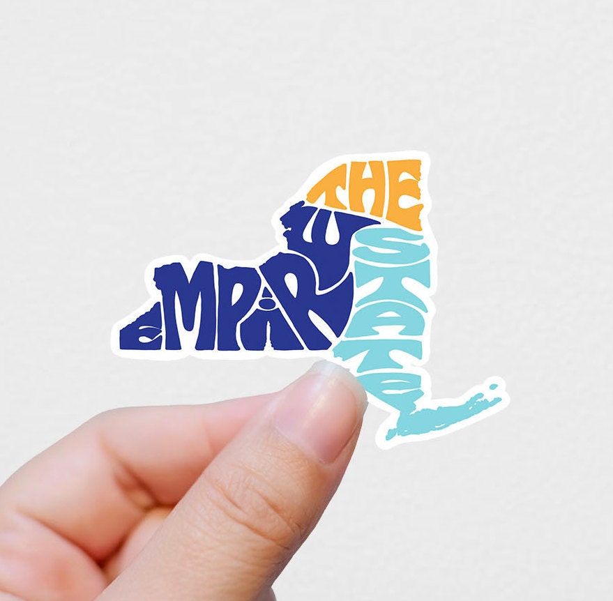 New York State Outline Sticker Waterproof State Sticker - Etsy