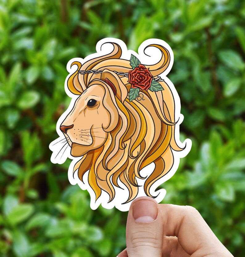 Celestial Leo Sticker Leo Zodiac Sticker Astrology Sticker - Etsy