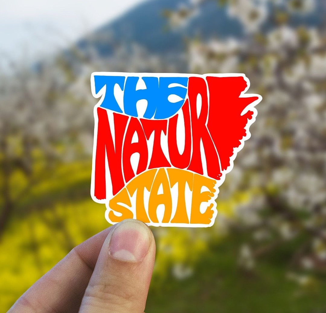 Arkansas State Outline Sticker, Waterproof State Sticker, Travel ...