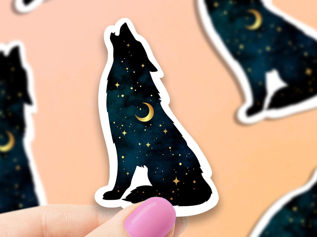 The Wolf Howls Vinyl Sticker, Wolf Sticker, Best Friend Gift, Laptop ...