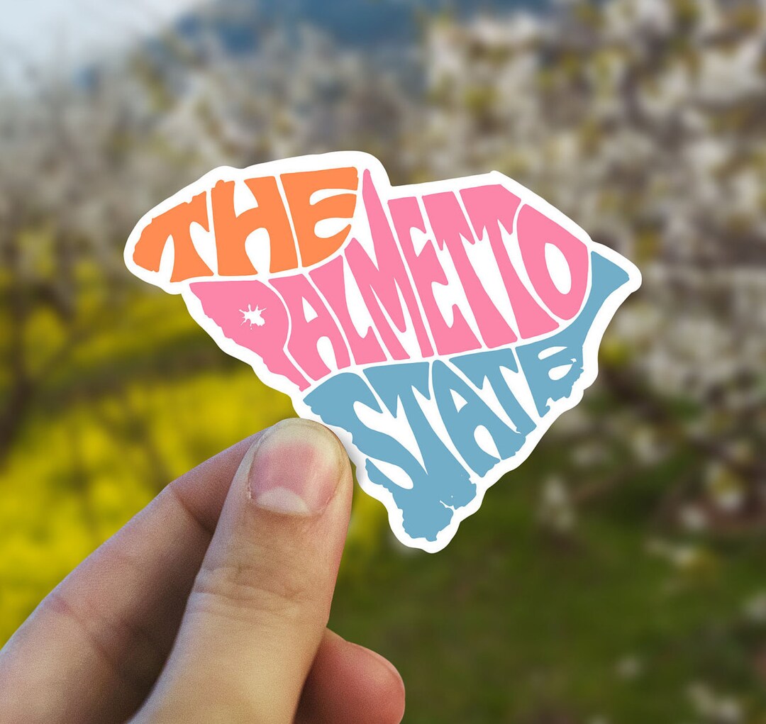 South Carolina State Outline Sticker, Waterproof State Sticker, Travel ...