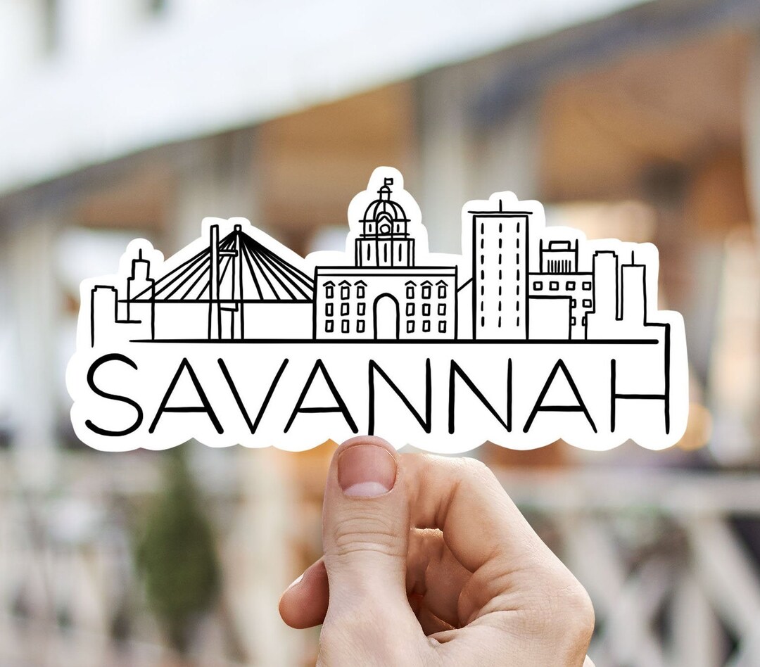 Savannah Skyline Vinyl Sticker, Georgia,best Friend Gift, Birthday Gift ...