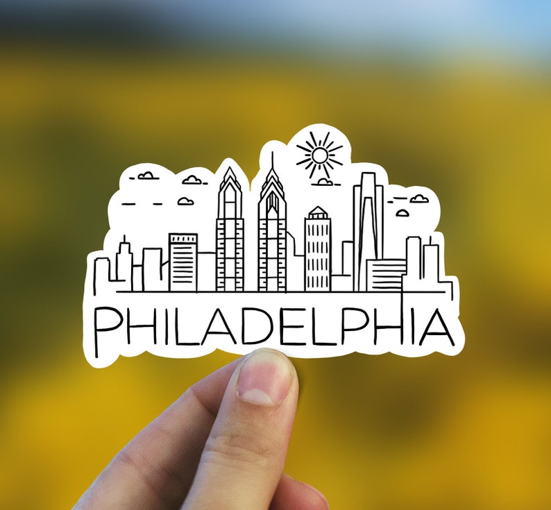 Philadelphia Skyline Vinyl Sticker Pennsylvaniabest Friend | Etsy