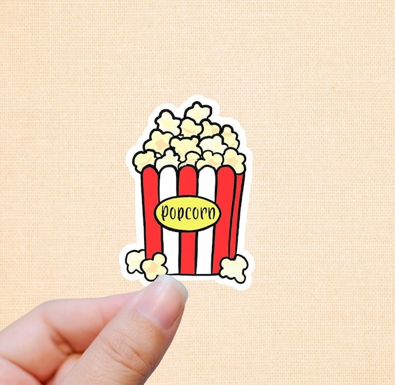 Popcorn Vinyl Sticker Stickers Labels Laptop Stickers | Etsy