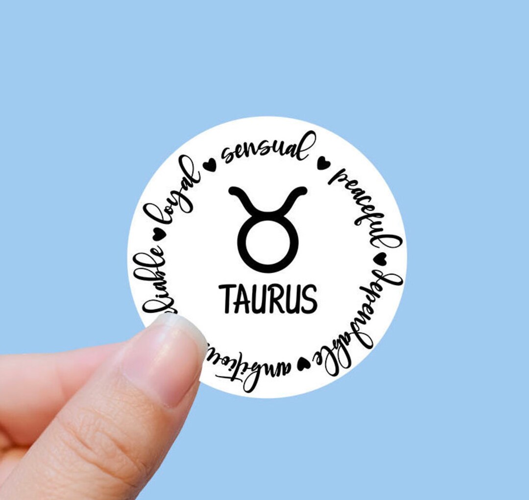Taurus Traits Sticker, Taurus Zodiac Sticker, Astrology Sticker, Zodiac ...