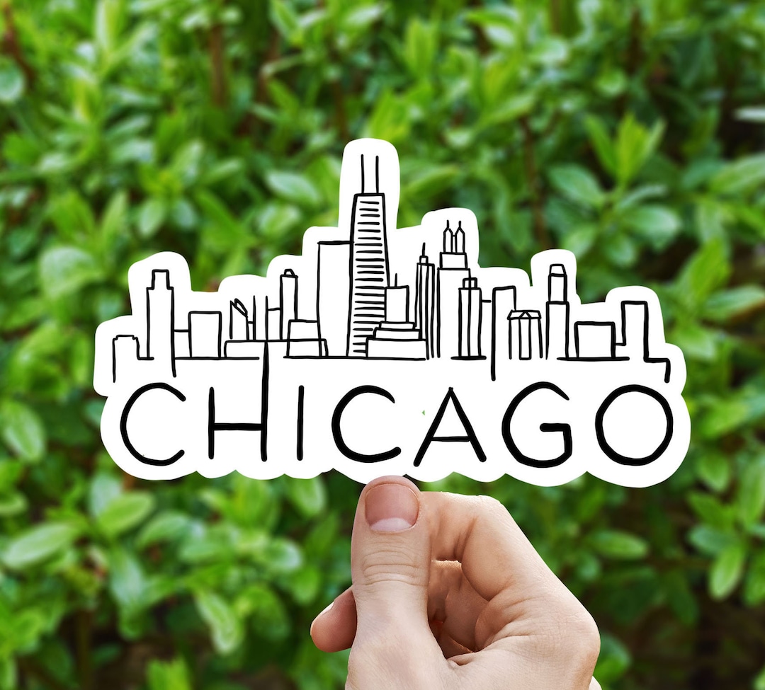 Chicago Skyline Vinyl Sticker, Illinois,best Friend Gift, Birthday Gift ...