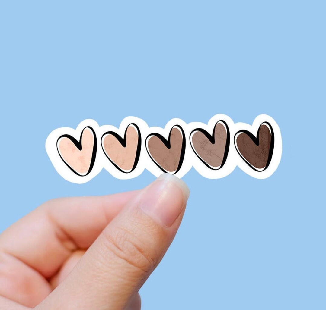 Love Each Other Hearts Vinyl Sticker, Heart Sticker, Laptop Stickers - Etsy