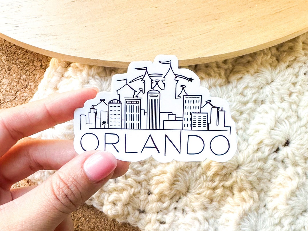 Orlando Skyline Vinyl Sticker, Travel Stickers, Florida, Best Friend ...