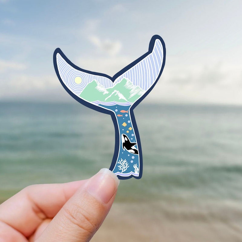 Whale Sticker - Etsy