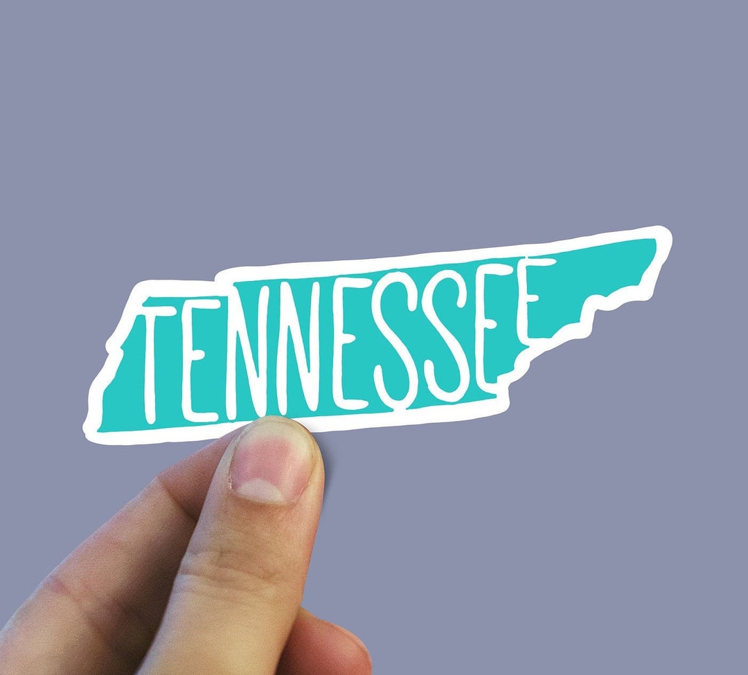 Minimal Tennessee State Vinyl Sticker, Custom Stickers, Tennessee ...