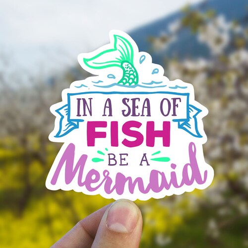 Mermaid Vinyl Sticker - Etsy