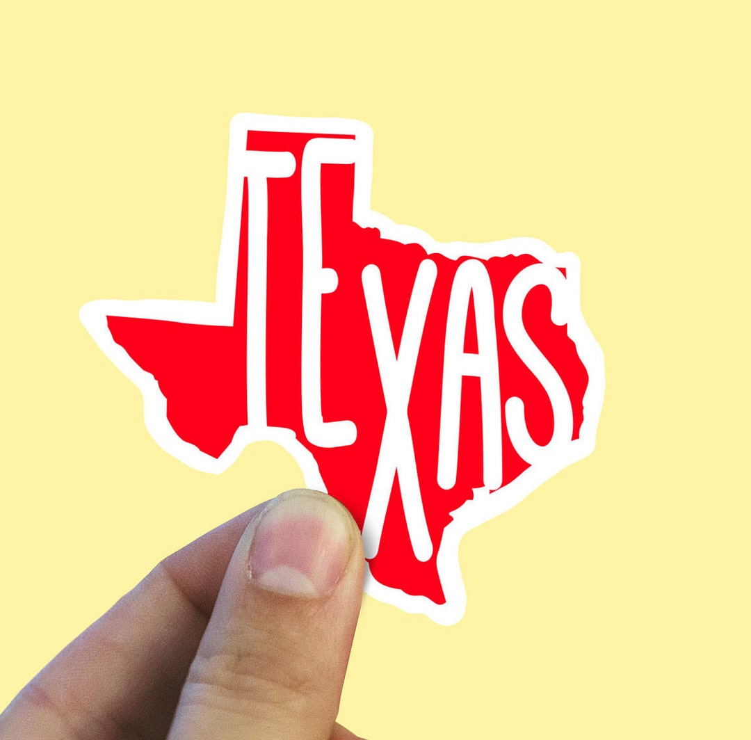 Minimal Texas State Vinyl Sticker, Custom Stickers, Texas, Travel ...