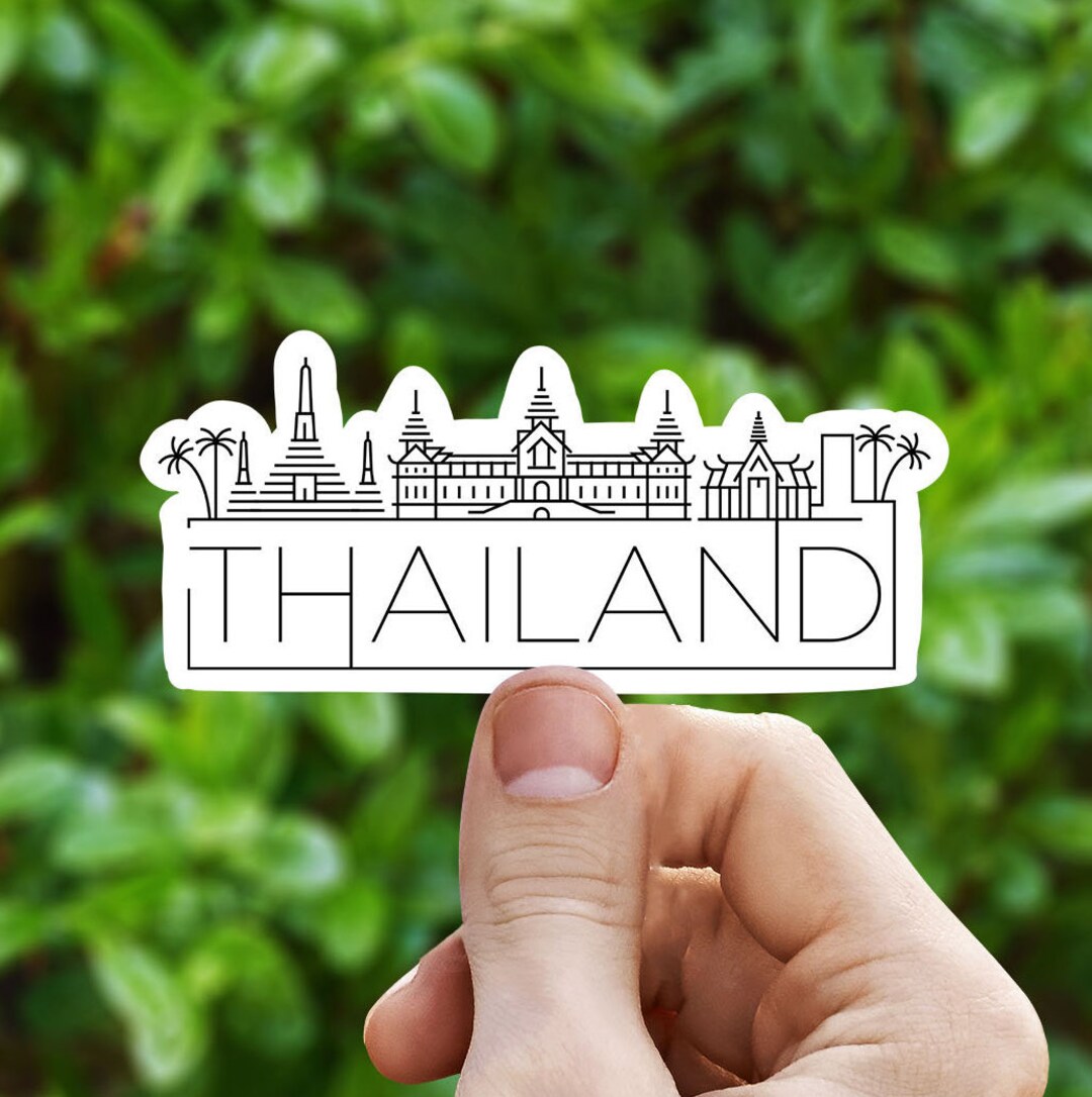 Thailand Skyline Vinyl Sticker, Travel Stickers, Japan, Best Friend ...