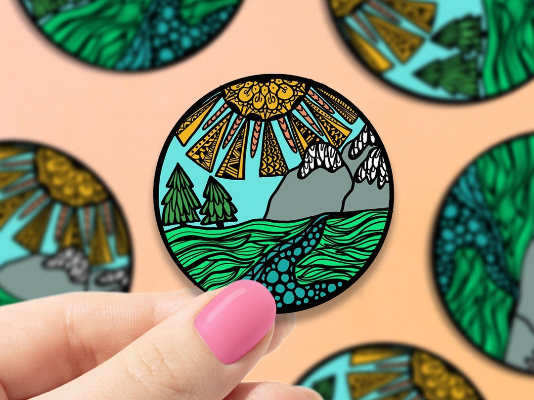 Outdoor Zen Vinyl Sticker, Zentangle Stickers, Nature Stickers, Best ...