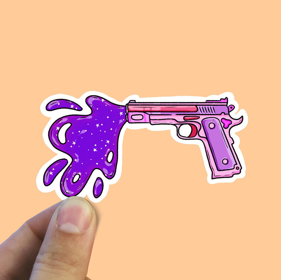 Glitter Gun Vinyl Sticker Space Best Friend Gift Laptop - Etsy