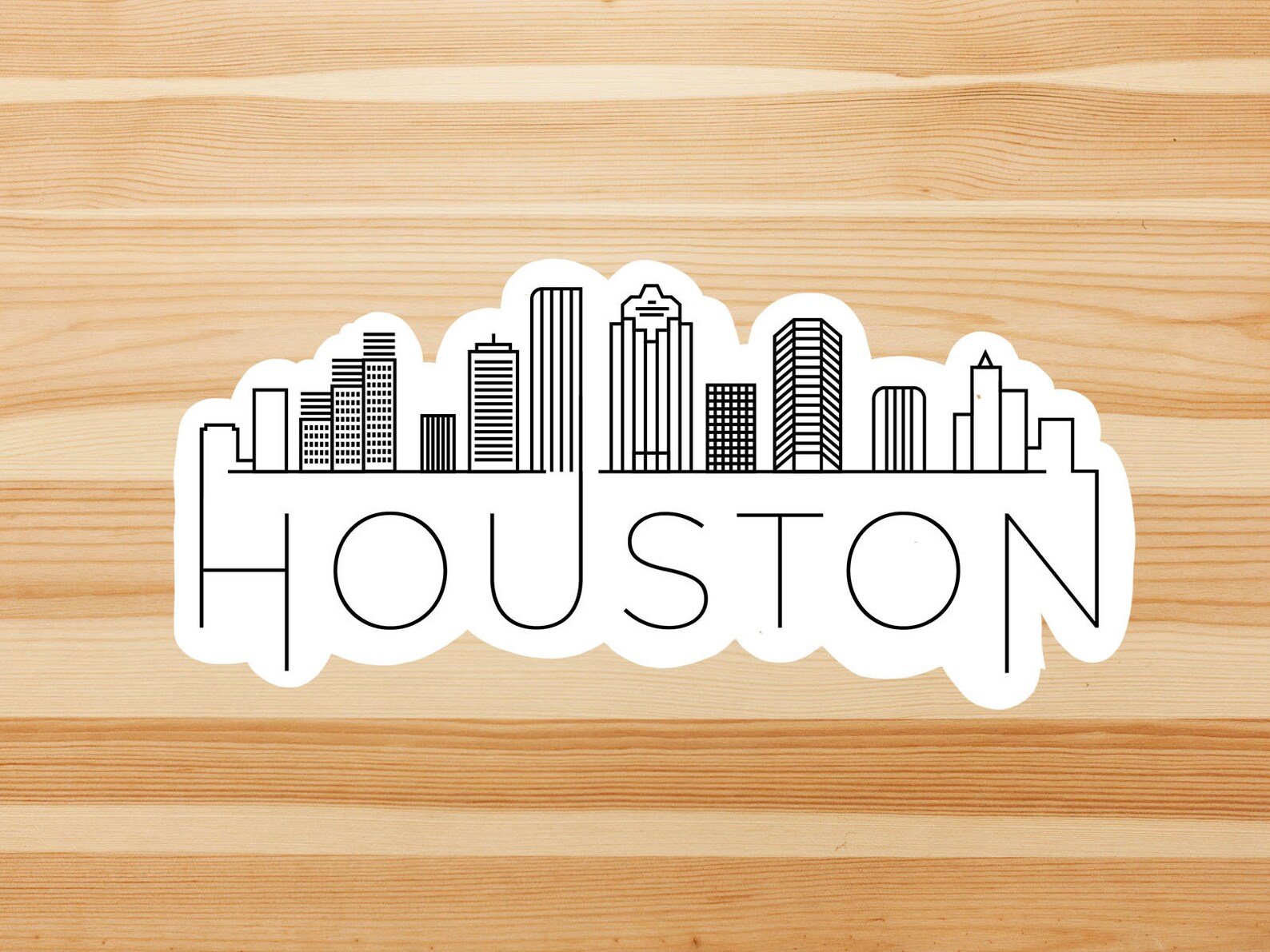 Houston Skyline Vinyl Sticker Texas State Best Friend Gift - Etsy