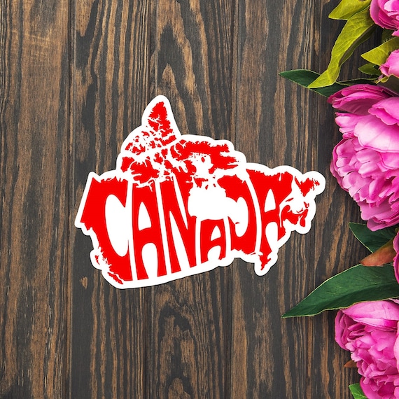 Canada Outline Vinyl Sticker Canadian Decals Best Friend | Etsy